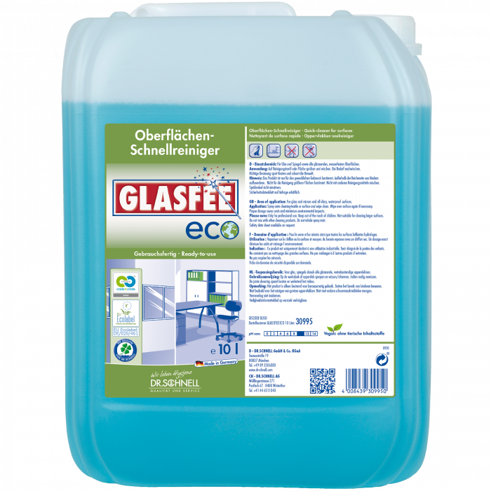 Dr. Schnell glasfee eco glasreiniger 10 liter | Innovatief in schoon